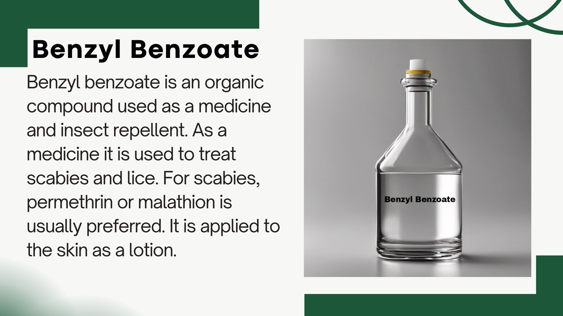Aplikasi Benzyl Benzoate